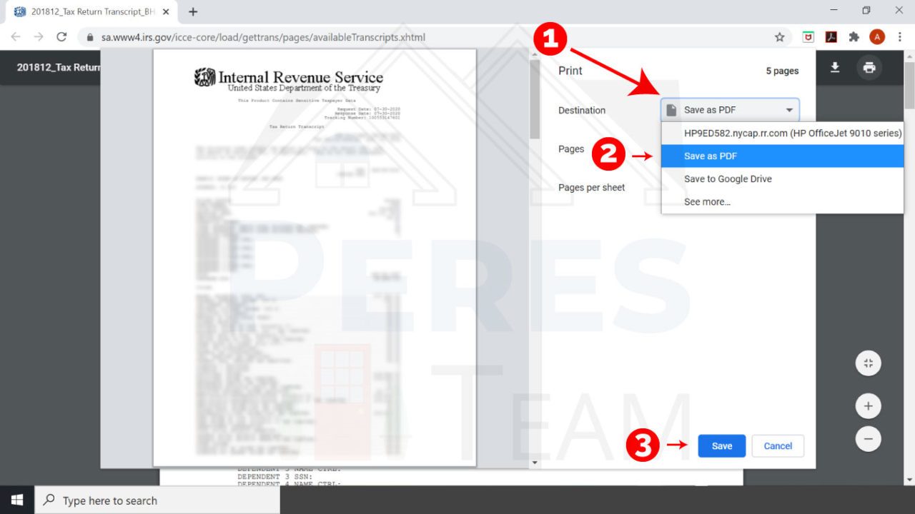 How To Download Your Tax Return Transcripts - The Peres Team at ...
